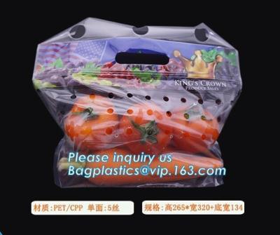 China Hang Hole Plastic Stand Up Cherry Bag Factory, Fresh fruit bag(Cherry/Lichi/grape), Perforated Standup Bag for Fruit Pac for sale