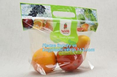 China Reusable PP PET PE Material Grape Packing Bags With Slider, slider zipper grape bag with holes, Custom Printing Freezer for sale