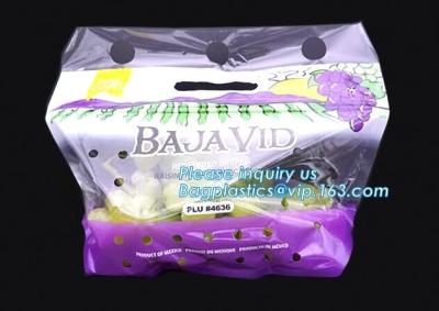 China Fruit packaging moistureproof custom slider lock zipper bag, Transparent PVC Fruits Storage Bag, Food Safe Slider Closur for sale