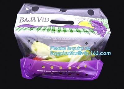 China Fruit packaging moistureproof custom slider lock zipper bag, Transparent PVC Fruits Storage Bag, Food Safe Slider Closur for sale