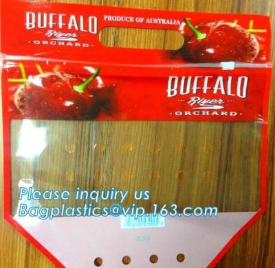 China printed slider zipper grape packing bag, CPP plastic stand up pouch slider zip lock protection fruit bag for grape, slid for sale