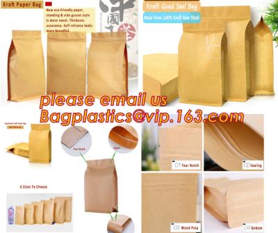China recycled resealable custom design resealable zipper locked stand up clear window brown kraft paper bag BAGEASE BAGPLASTI for sale