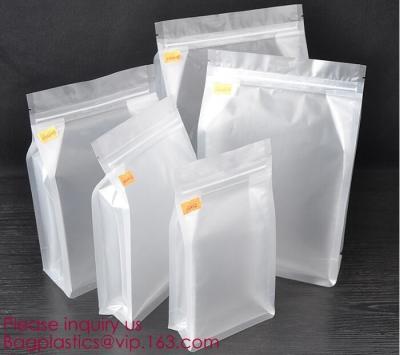 China Biodegradable stand up foil zipper bag side gusset bags square block flat bottom ziplock packaging pouch bagease bagplas for sale