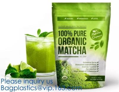 China Biodegradable foil pouch standing up spice bag Clear Window Food Packaging Bag Metalized Stand Up Pouch With Zipper, for sale