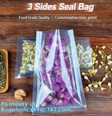 China clear opp/cpp three side seal bag for beans,biscuits,cookies,pp cpp self-adhesive poly bag with glue tape,CPP BOPP plast for sale