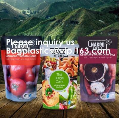 China Stand Up Zipper Oven Microwave Cooking Bags /Retort Pouch/Microwave Bag For Liquid Organic Soup Packaging Bagease for sale