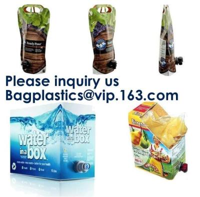 China Foil Stand Up Bag In Box For Juice,Standing Plastic Pouch Spout Proof Juice Water Bag In Box,5L/10L/20L Transparent/VMPE for sale