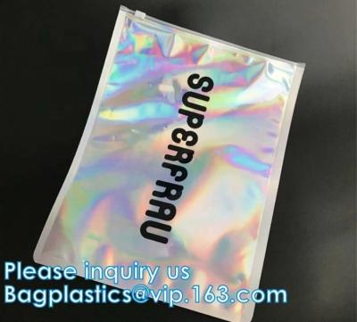 China Metallized mailer pac Hologram Shiny Foil Glamour Holographic Mailers Metallic Mailer Apparel garment clothes Packaging for sale
