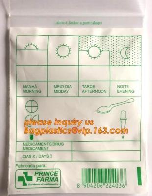 China Medical First Aid Kit Empty Bag, medical pill zip lock bag, resealable medical exit bag with ziplock for tobacco packs for sale