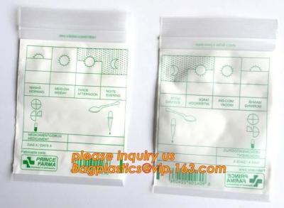 China Medical First Aid Kit Empty Bag, medical pill zip lock bag, resealable medical exit bag with ziplock for tobacco packs for sale