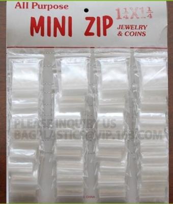 China LDPE apple mini zip lock poly bag/printed plastic packaging bag, Apple Mini Ziplock Baggies Mix Colors 1.5"x1.5" for sale