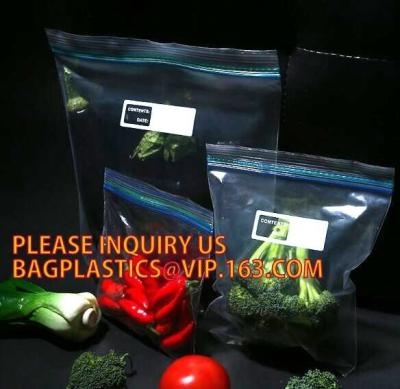 China clear or printed ziplock bag with double track for food or fruit storage, LDPE self sealing storage blank zip bag, packs for sale