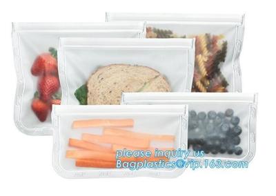 China ReZip Seal Reusable Storage Bag PEVA food/snack/lunch storage bag, Reusable zip seal leakproof peva food snack storage b for sale
