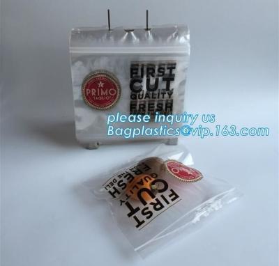 China Custom Design Deli Saddle Zip Lock Bag, Virgin LDPE Reclosable Plastic ziplock saddle bag deli bag with Printed Logo for for sale