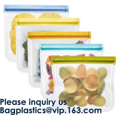 China Reusable PEVA Standing Bag for Food Storage and Milk,FDA Reusable Standing Storage Bag,Easy to Seal and Leakproof for sale