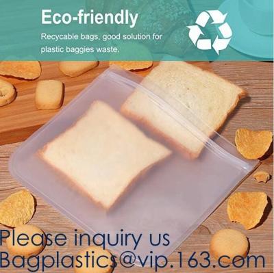China Large Capacity Leakproof Reusable Double Ziplock Peva Sandwich Snack Bags,EASY SEAL SLIDER,Eco-friendly manufacturers for sale