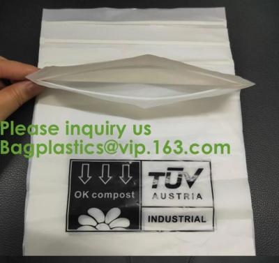 China PLA compostable Clear poly custom printed plastic ziplock bags,APPAREL Dress Ziplock Bag,garment packaging bag, bagease for sale