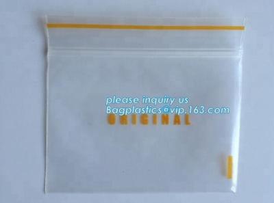 China Plastic Custom Printed Ziplock Plastic Bags ZiplocK Bag For Packing Spare Part, yellow line, red line, red zip, yellow for sale