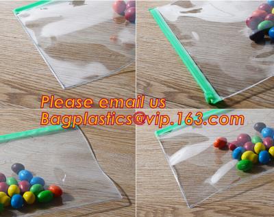 China A4 clear plastic portable zipper lock file folder bag with small button snap wallet pocket for sale