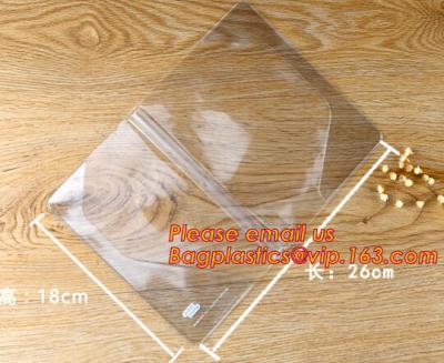 China Customized Plastic Zipper File Folder Bag, PVC Slider Zip Closure A4 Paper Folder Files Bag, plastic document folder for sale