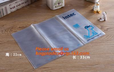 China Customized Plastic Zipper File Folder Bag, PVC Slider Zip Closure A4 Paper Folder Files Bag, plastic document folder for sale