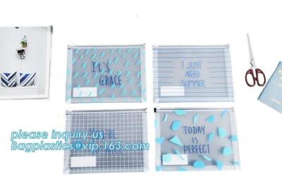 China stationery high quality colorful durable zipper document bag a4 clear plastic pvc stationery file bag with handle pack for sale
