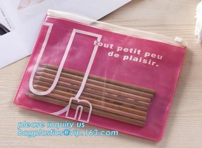 China High quality A4 A5 size clear transparent pvc zipper pp document carrying zip file folder bag for office bagplastics pac for sale
