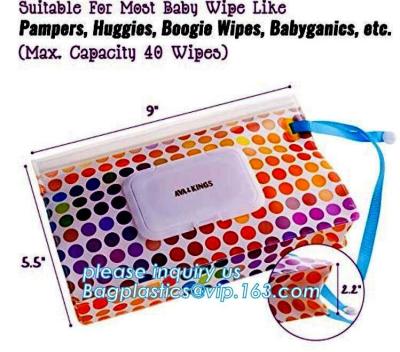 China Reusable travel and portable baby wet wipe refill case dispenser, custom high quality reusable EVA wet wipe bag, contain for sale