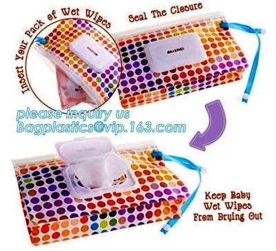 China Reusable travel and portable baby wet wipe refill case dispenser, custom high quality reusable EVA wet wipe bag, contain for sale