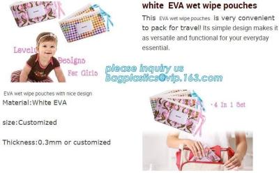 China Reusable travel and portable baby wet wipe refill case dispenser, custom high quality reusable EVA wet wipe bag, contain for sale