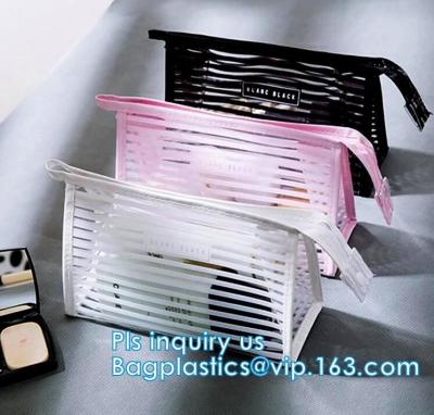 China Toilet Towel Packaging Custom Clear Plastic PVC Travel Cosmetic Bag with Zipper, Eco friendly clear pvc zip lock pouch Z for sale
