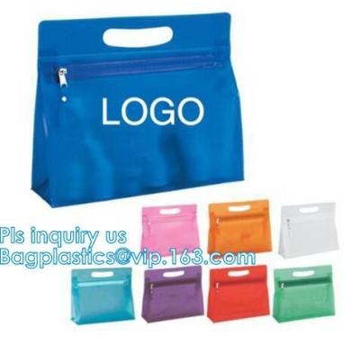 China pvc slider zipper baby clothes packaging bag, slider zipper golf sport t-shirt/towel bag, A4 office file holder slider b for sale