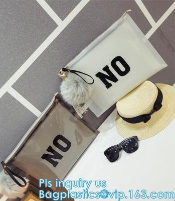 China printed OEM logo slider zip lock bags, Slider Undergarment Bag With Lock, vinyl pvc A4 file bag with slider ziplock for sale