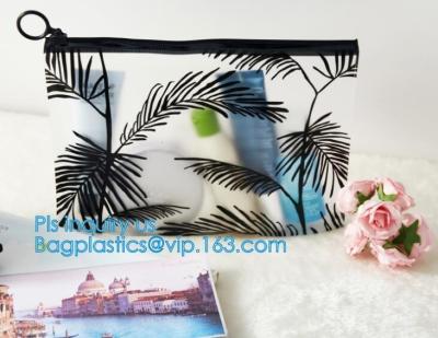 China slider LDPE A5 plastic document bag, Zipper slider clear custom undergarment packaging bag, Frosted PVC Swimwear Packing for sale