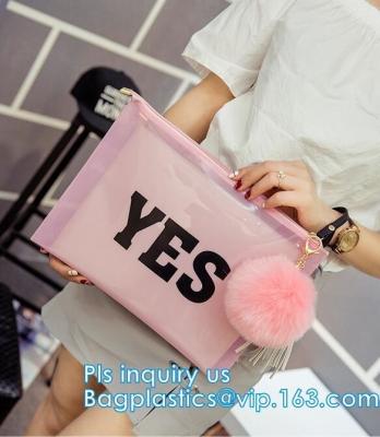 China custom slider zipper PVC stationery bag, clear pvc vinyl slider zipper bag, transparent clear PVC Slider zipper bag plas for sale