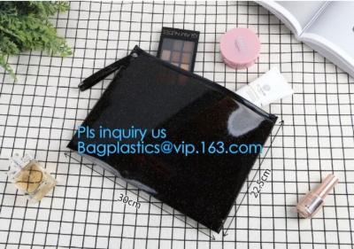 China ziplock bag with handle & slider, reclosable pvc clear plastic slider ziplock bag, Reusable slider white small nylon cle for sale