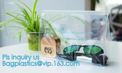 China Factory Products Custom Cheap LDPE/HDPE poly zip lock plastic bag with own logo, Clear plastic bag with slider for sale