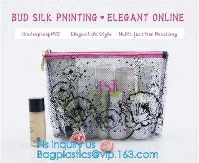 China pvc pouch clear vinyl pvc ziplock bag, PVC zipper slider travel cosmetic bag, commodity package bag, matte frosted PVC s for sale