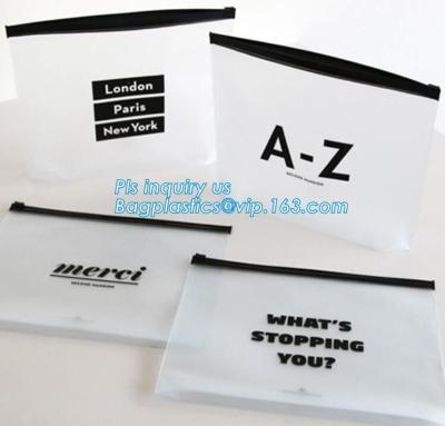 China Summer Kit Frosted Ziplock Bag Slider Zipper Bag, underware packing PE material slider zipper bag, slider zipper pvc bag for sale