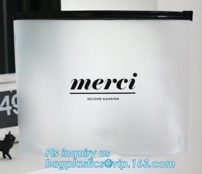 China Summer Kit Frosted Ziplock Bag Slider Zipper Bag, underware packing PE material slider zipper bag, slider zipper pvc bag for sale