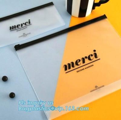 China Summer Kit Frosted Ziplock Bag Slider Zipper Bag, underware packing PE material slider zipper bag, slider zipper pvc bag for sale