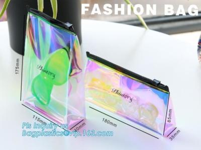 China Non-toxic eco-friendly Standup Cosmetic PVC Bag With zipper Slider, Slider zipper bag plastic bag with zipper, slider zi for sale