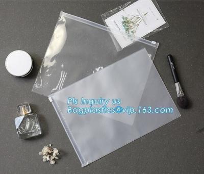 China plastic zipper bag with hang holes & slider, Slider Zipper PVC Pouch Clear Vinyl PVC Ziplock Bag, Slider Zipper Packing for sale