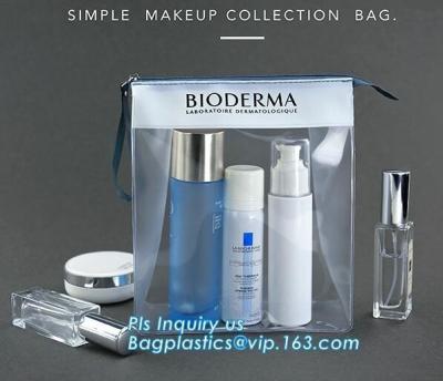 China frosted PVC slider zipper bag plastic bag with zipper resealable pvc slider zip poly bag, cosmetic bag with slider zippe for sale