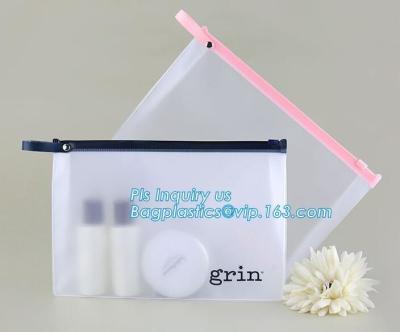China slider ziplock pvc travel cosmetic bag, Cartoon Kid Handbag Pu Cheaper Plastic Zipper Slider Clear Pvc Bag, slider zippe for sale