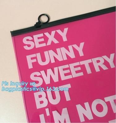 China bag with window and zipper/slider zipper bag/aluminum foil zip lock bag, EVA PVC slider zipper bag for travel accessorie for sale