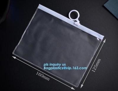 China Ziplock bag with slider, underwear plastic bag with slider ziplock, Slider Closure Zip PVC Pack Bag for Tower Clothing P for sale