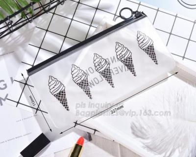 China Frosted Plastic EVA Garment Packing Bag With zipper slider, EVA packaging zipper ziplock bag with zipper slider for sale