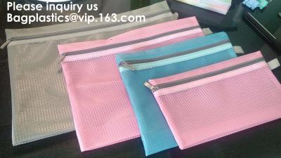 China A4 Office File Folder Zip Lock Mesh Color Package Clear PVC Document Bag,File Folder Mesh Document Bag Clear Bag Button for sale