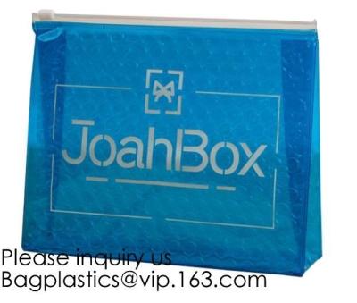 China Make Up Or Cosmetic Packing Mini Ziplock Bags Cushioning Laser Pvc Ziplock Bubble Bag Holographic Zipper Bag PVC Laser C for sale